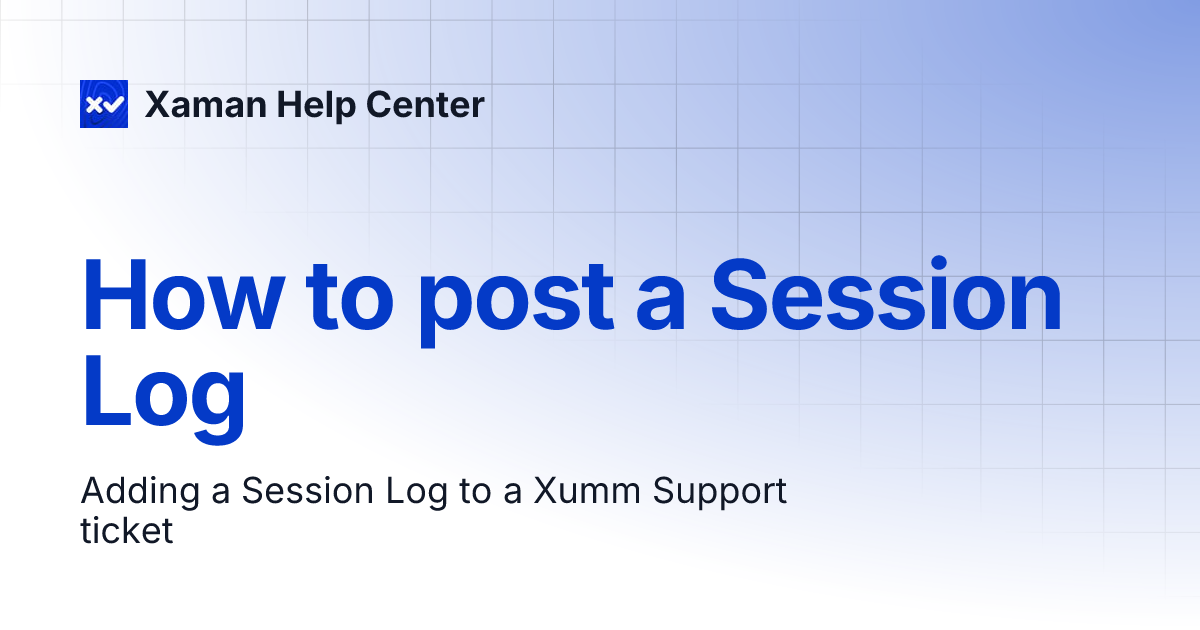 How to post a Session Log | Xaman Help Center