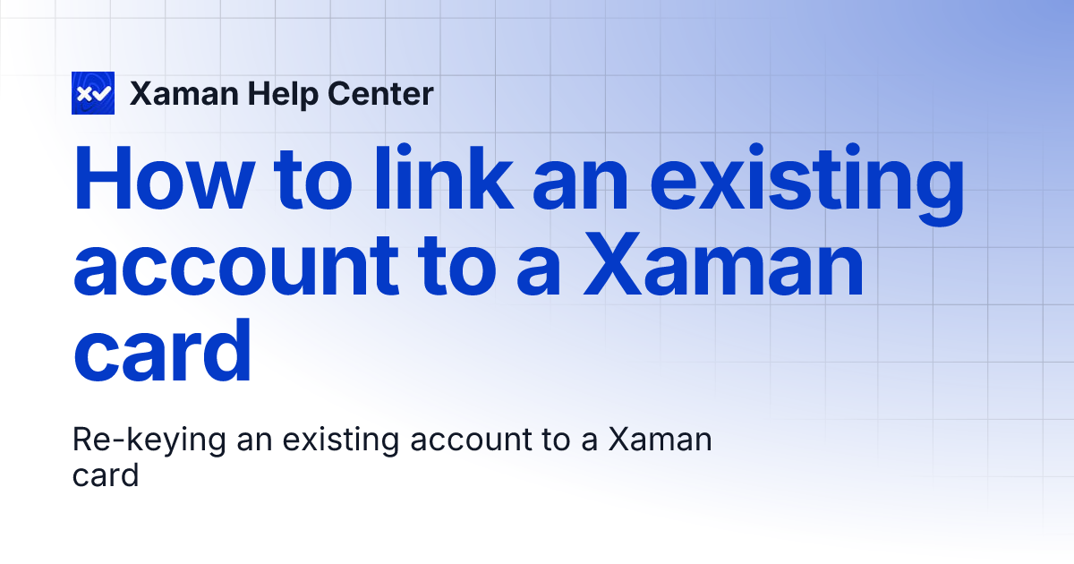 How to link an existing account to a Xaman card | Xaman Help Center