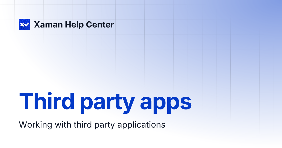 Third party apps | Xaman Help Center