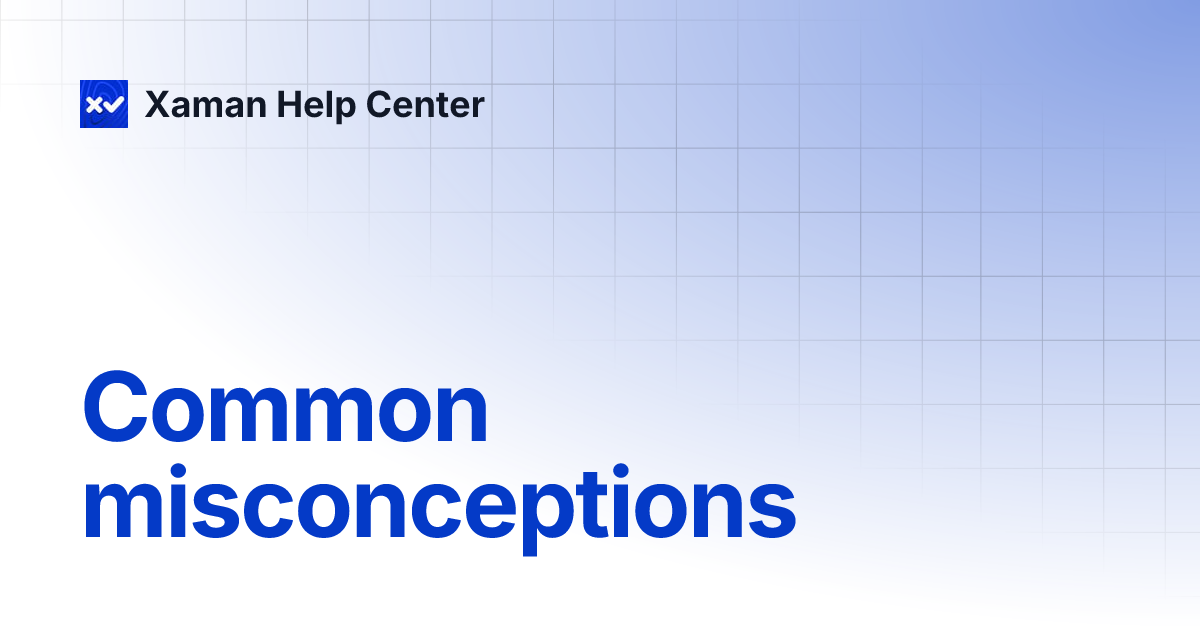 Common misconceptions | Xaman Help Center